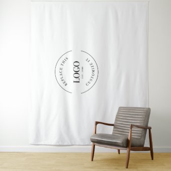 Simple Custom Logo backdrop Company branding | Zazzle