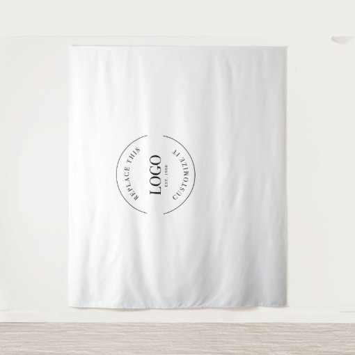 Simple Custom Logo backdrop Company branding | Zazzle