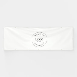 Simple Custom Logo backdrop Company branding Banner | Zazzle