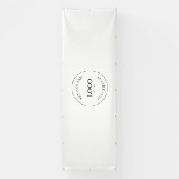 Simple Custom Logo backdrop Company branding Banner | Zazzle