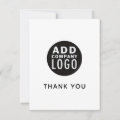 Simple Custom Logo Business Thank You Card | Zazzle