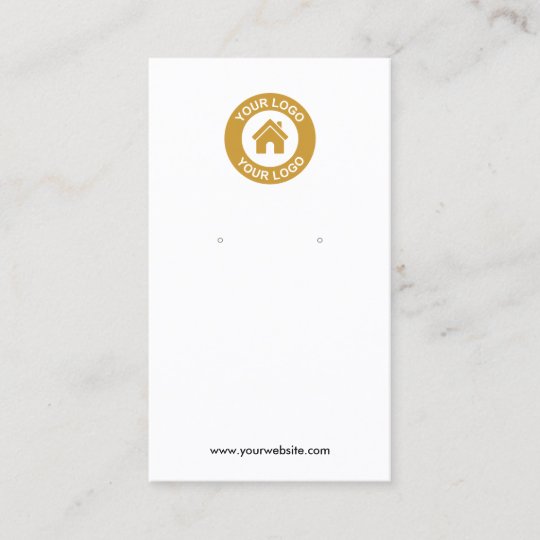 Simple Custom Logo Earring Jewelry Display Card | Zazzle.com