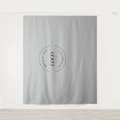 Simple Custom Logo Grey backdrop Company | Zazzle