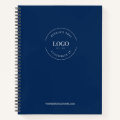 Simple Custom Logo website Royal blue Branded Notebook | Zazzle