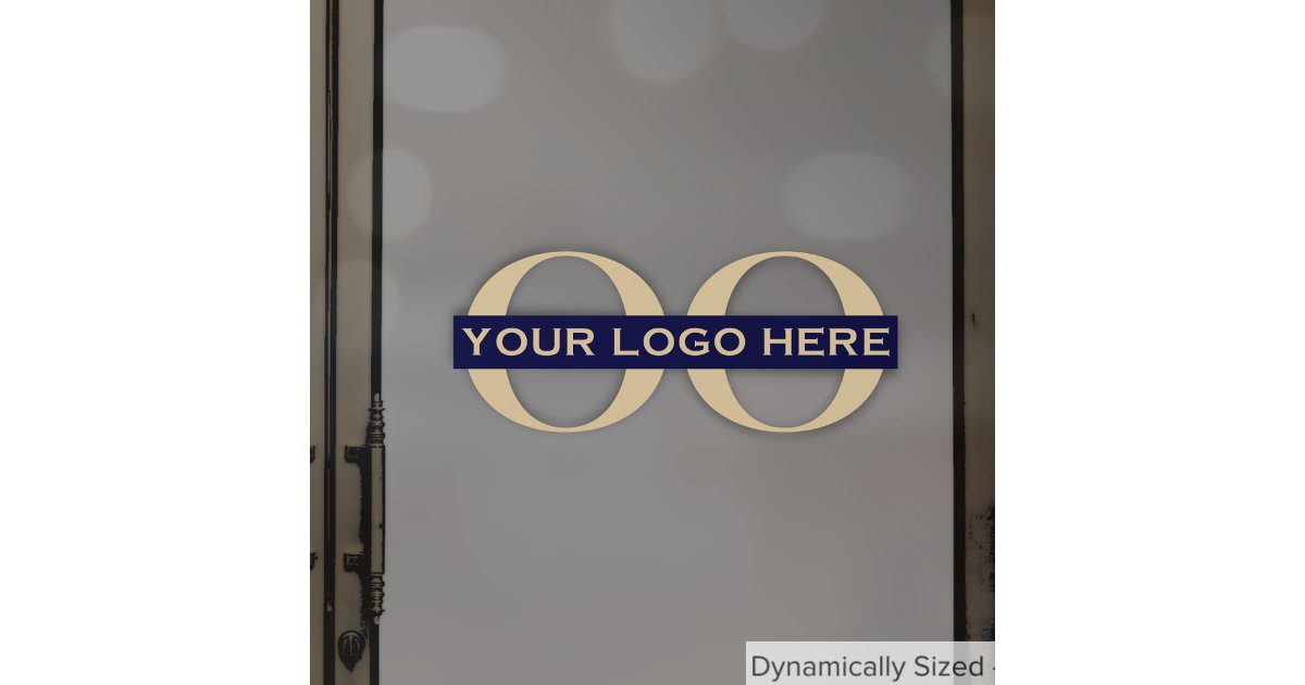 Simple Custom Logo Window Cling | Zazzle