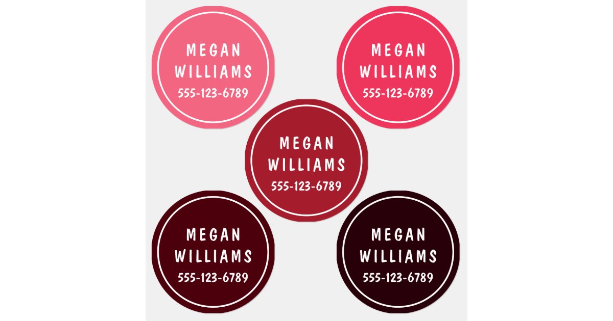 Simple Custom Modern Personalized Name Clothing Labels | Zazzle