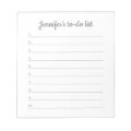 Simple Custom Name Personalized To-Do List Notepad | Zazzle