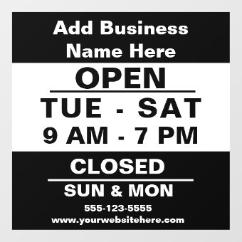 Simple Custom Office Hours Sign | Zazzle