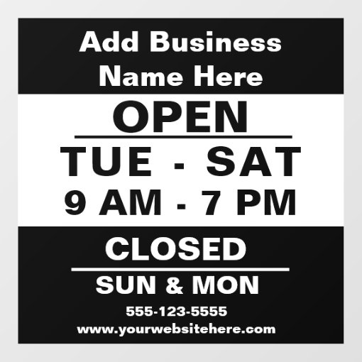 Simple Custom Office Hours Sign | Zazzle