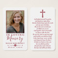 Simple Custom Photo Holy Cross Memorial Cards | Zazzle