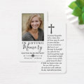 Simple Custom Photo Holy Cross Memorial Cards | Zazzle
