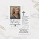 Simple Custom Photo Holy Cross Memorial Cards | Zazzle