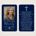 Simple Custom Photo Holy Cross Memorial Cards | Zazzle