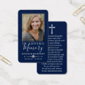 Simple Custom Photo Holy Cross Memorial Cards | Zazzle