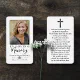 Simple Custom Photo Holy Cross Memorial Cards | Zazzle