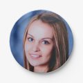 Simple Custom Photo Personalized Paper Plate | Zazzle