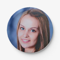 Simple Custom Photo Personalized Paper Plate | Zazzle