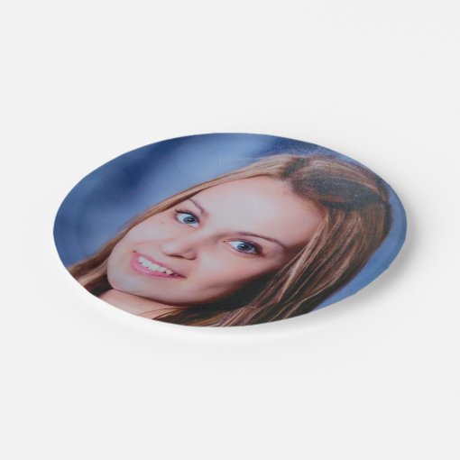 Simple Custom Photo Personalized Paper Plate | Zazzle