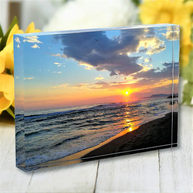 Simple Custom Photo Personalized Photo Block | Zazzle