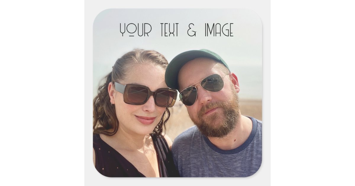 Simple Custom Photo Personalized Sticker | Zazzle