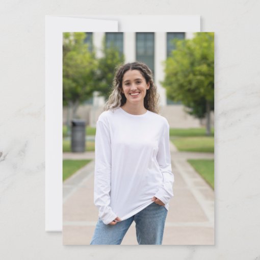 Simple Custom Photo PHD Doctoral Graduation Invitation | Zazzle