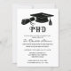 Simple Custom Photo PHD Doctoral Graduation Invitation | Zazzle