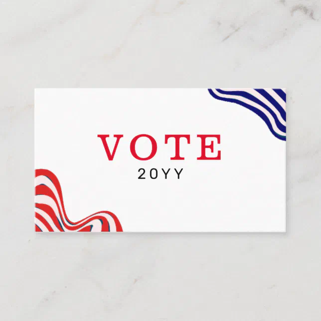 Simple Custom Political Campaign Business Card | Zazzle