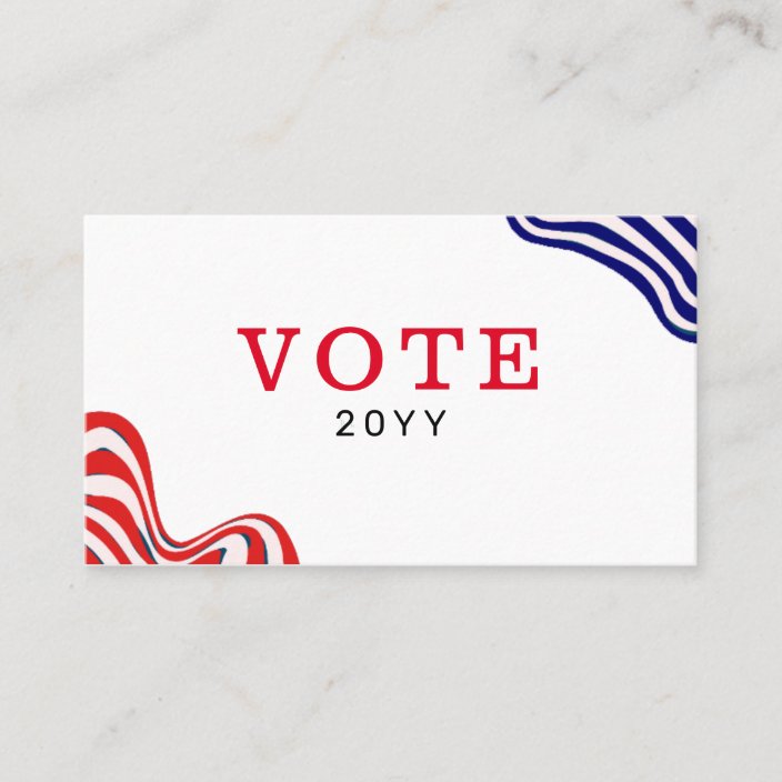 Simple Custom Political Campaign Business Card | Zazzle.com