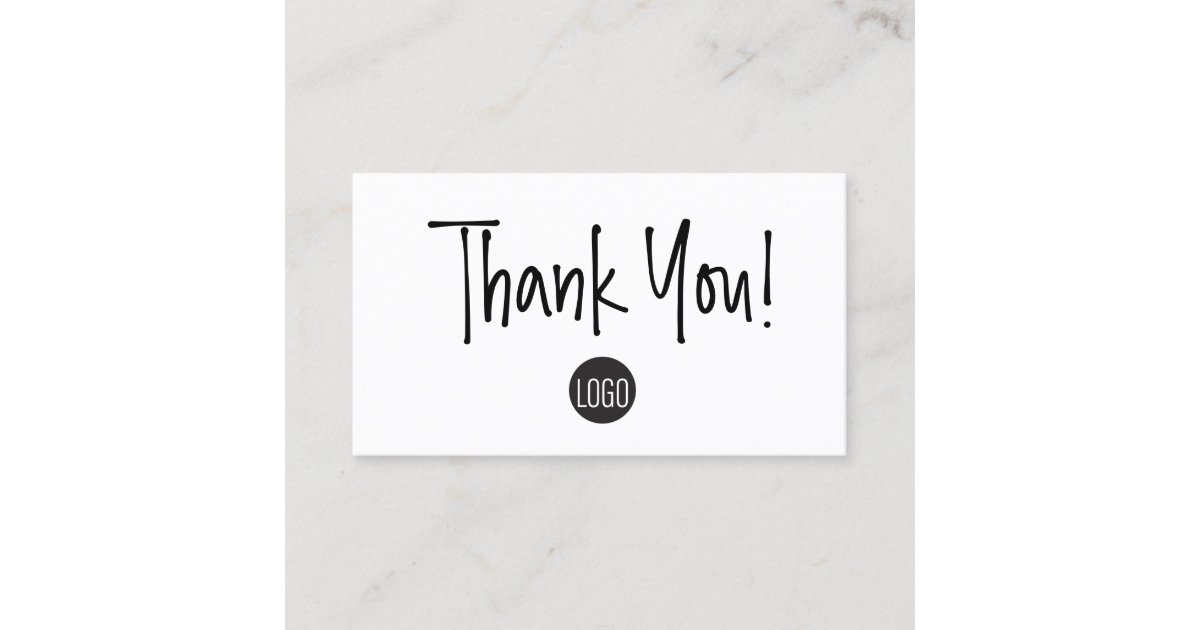 Simple Customer Appreciation Business logo Business Card | Zazzle