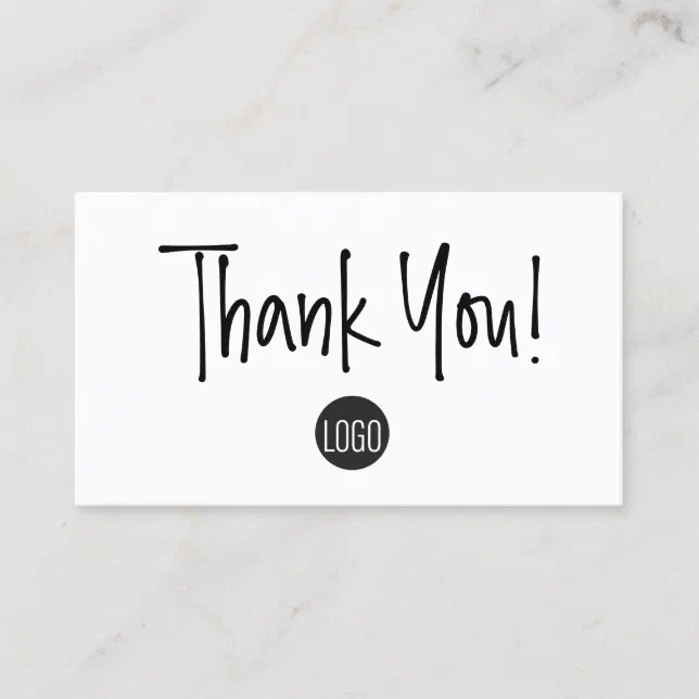 Simple Customer Appreciation Business logo Business Card | Zazzle