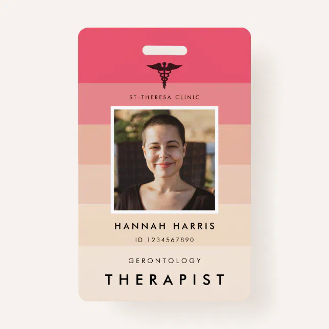 Simple customizable Hospital employee name tag Badge | Zazzle
