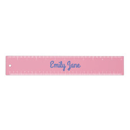 Simple Cute Blue and Pink Personalized Ruler | Zazzle