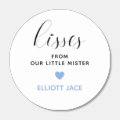 Simple Cute Blue Heart Boy Baby Shower Hershey®'s Kisses® | Zazzle