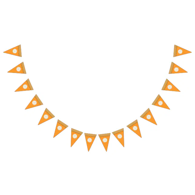 Simple Cute Pumpkin Pie Fall Autumn Thanksgiving Bunting Flags | Zazzle