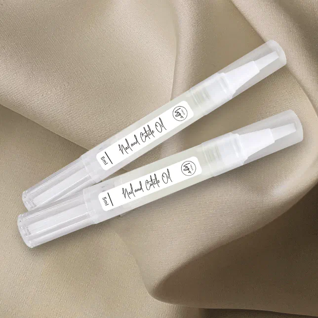 Simple Cuticle Oil Pen Logo Cosmetic Product Label | Zazzle