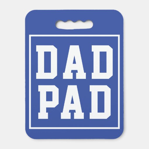 Simple Dad Pad Blue and White Sports Seat Cushion | Zazzle