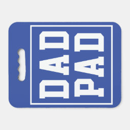 Simple Dad Pad Blue and White Sports Seat Cushion | Zazzle