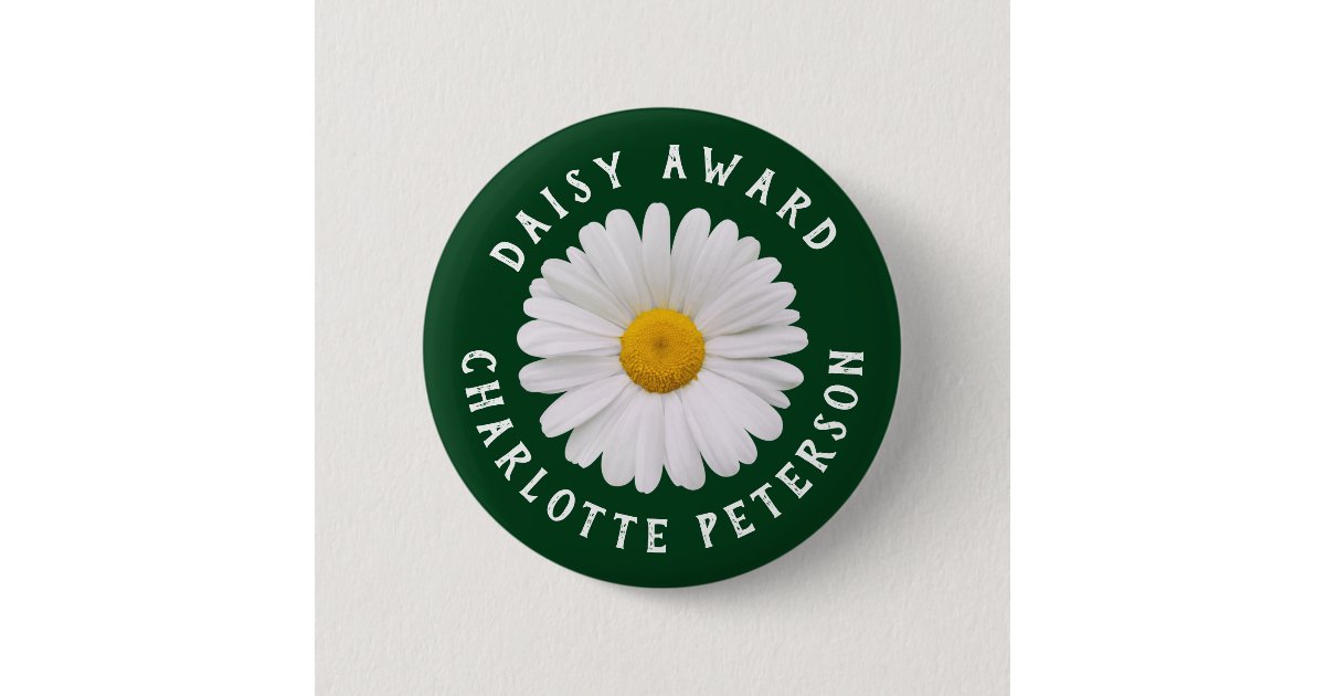 Simple Daisy Award Button | Zazzle