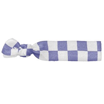 Simple Dark Blue and White Checkerboard Pattern Elastic Hair Tie | Zazzle