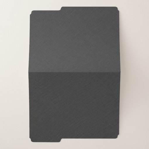 Simple Dark-Gray Faux Linen File Folder | Zazzle