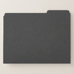 Simple Dark-Gray Faux Linen File Folder | Zazzle