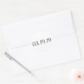 Simple Date - Circle Sticker | Zazzle