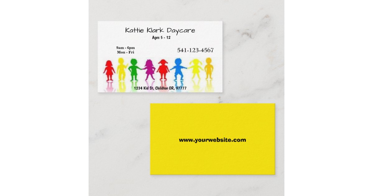 Simple Daycare Business Cards | Zazzle