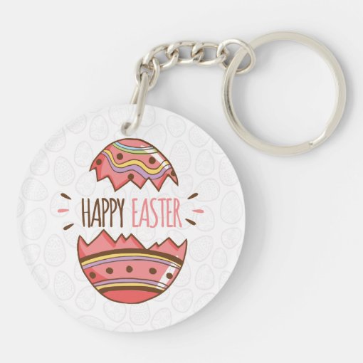 Simple Decorative Easter Egg | Keychain | Zazzle