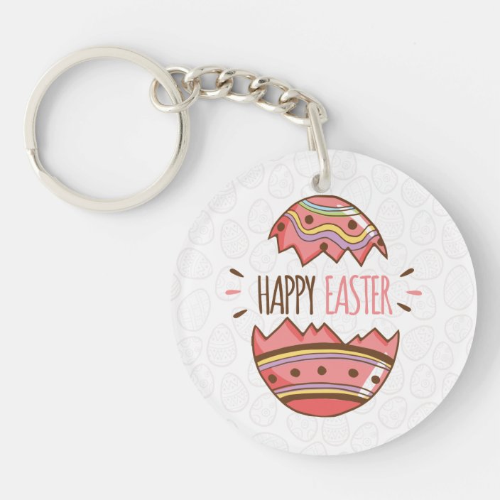 Simple Decorative Easter Egg | Keychain | Zazzle.com