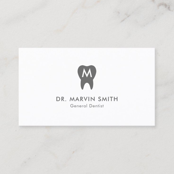 Simple Dentist Monogram Tooth Dental Appointment | Zazzle