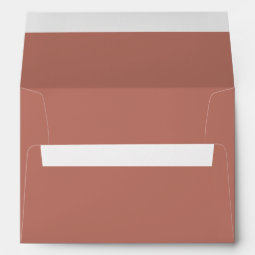 Simple Desert Boho Clay Wedding Matching Envelope | Zazzle
