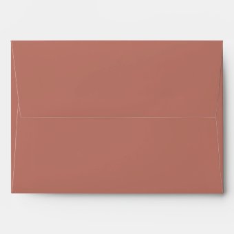 Simple Desert Boho Clay Wedding Matching Envelope | Zazzle