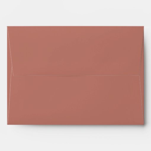 Simple Desert Boho Clay Wedding Matching Envelope | Zazzle