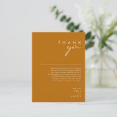 Simple Desert | Burnt Orange Thank You Card | Zazzle